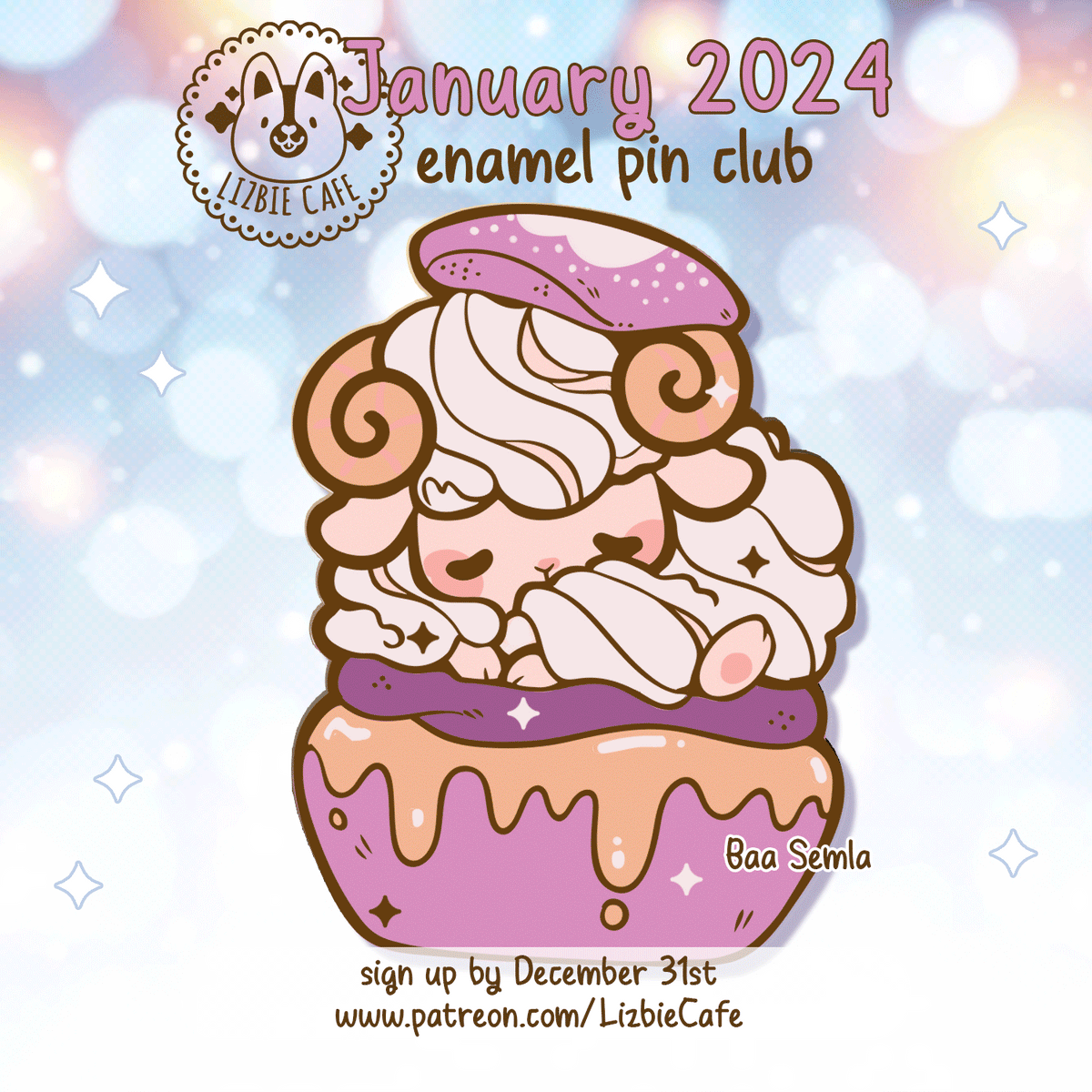 Baa Semla Sweet Dreams Pin – Lizbie Cafe